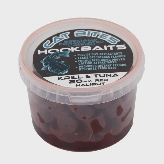 Bait-Tech Cat Bites 20mm Pre Drilled Red Halibut Krill & Tuna (350g ...