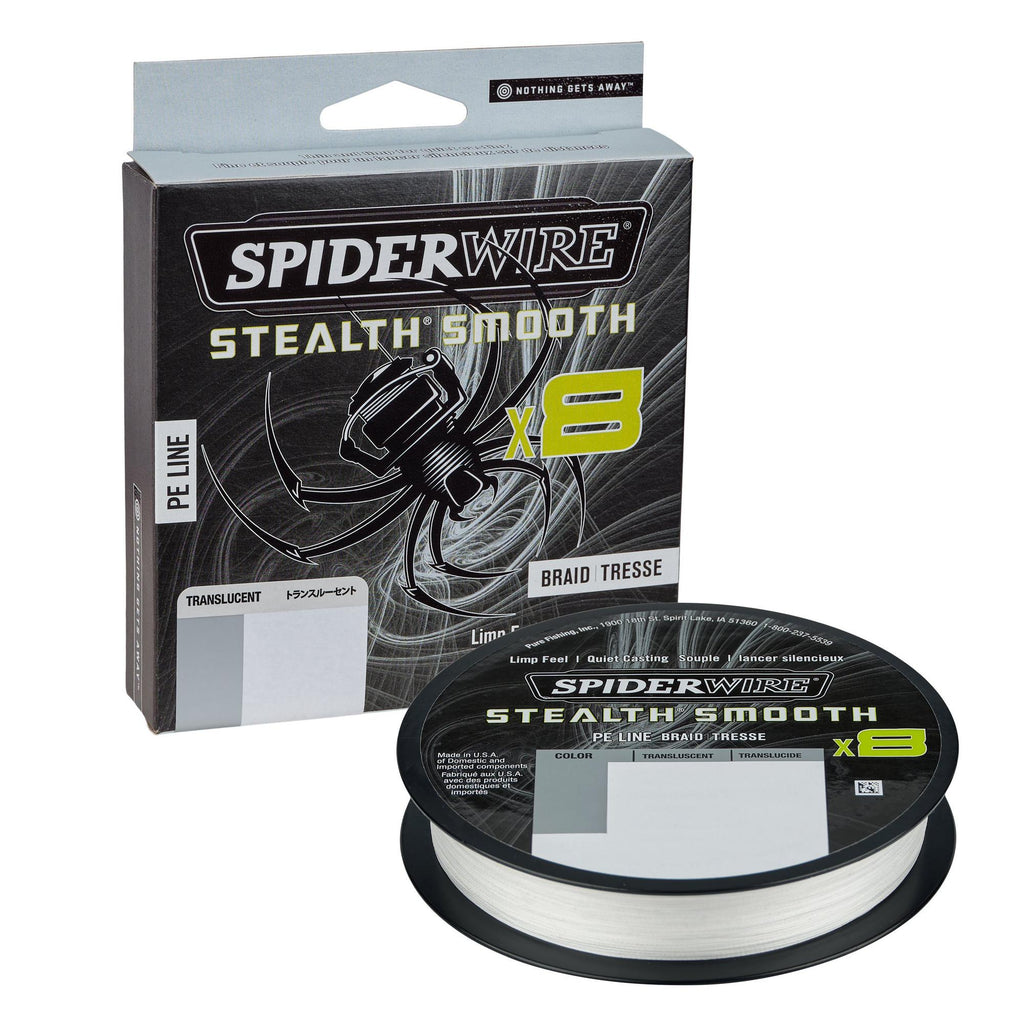SpiderWire Stealth Smooth8 x8 PE Braid 150m Translucent – Taskers Angling